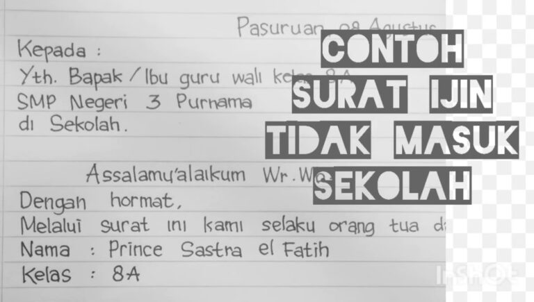 Bagaimana Cara Membuat Surat Izin Tidak Masuk Sekolah? - Data Pendidikan
